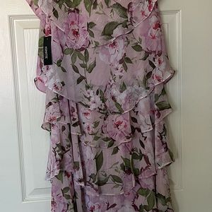 Ignite Evenings | Dresses | Ignite Evenings Floral Chiffon Crew Neck ...